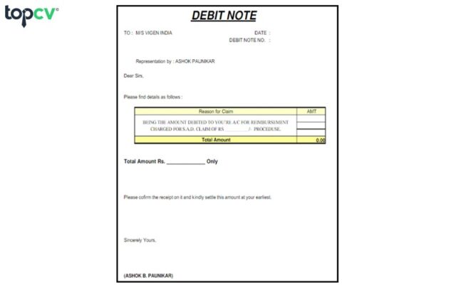 Debit note là gì? Phân biệt Debit note và Credit note