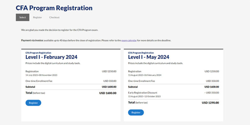 Hướng dẫn đăng ký thi CFA 2023 mới nhất